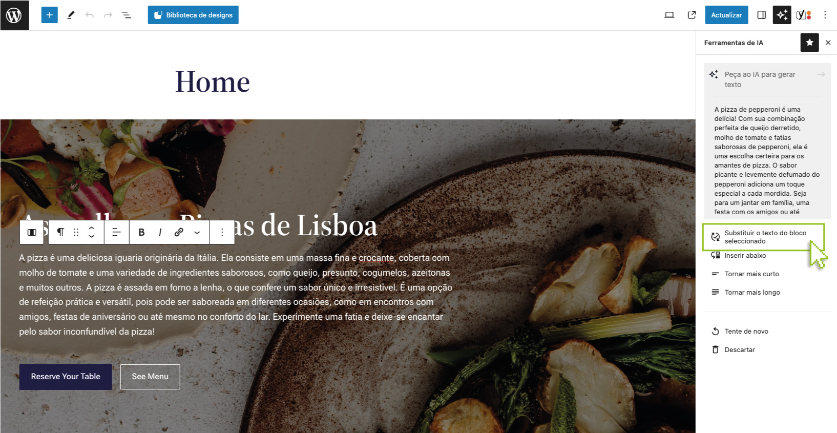 Como alterar conteúdos no meu site WordPress com Inteligência ...